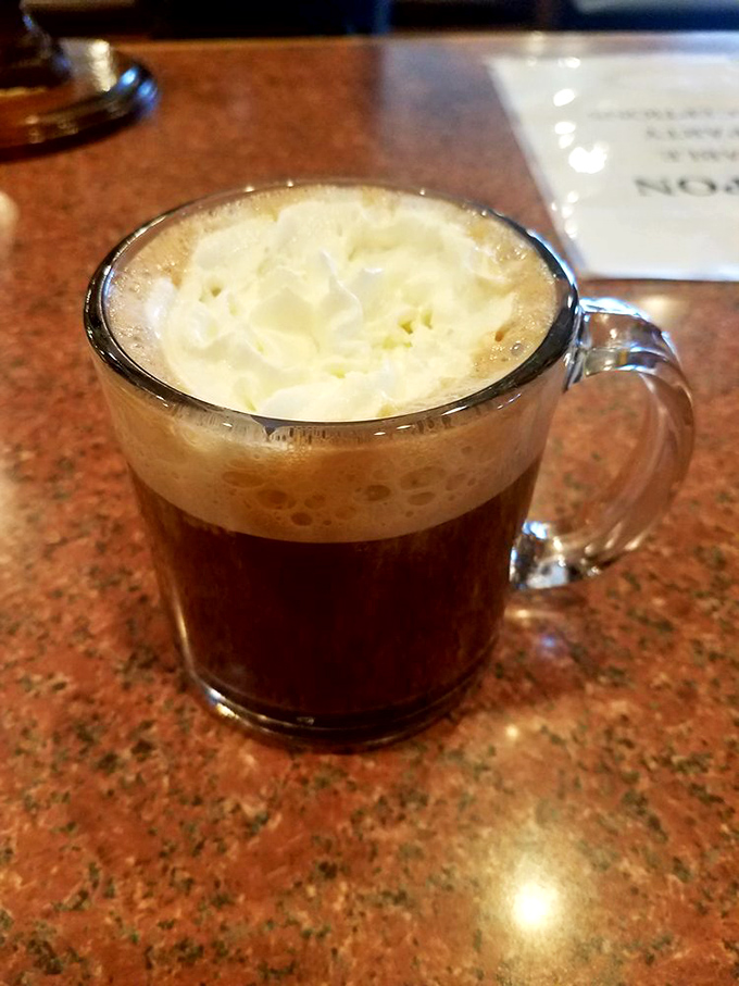 The caf&eacute; diablo&mdash;where coffee meets drama in a clear mug. This isn't your average morning brew; it's breakfast theater.