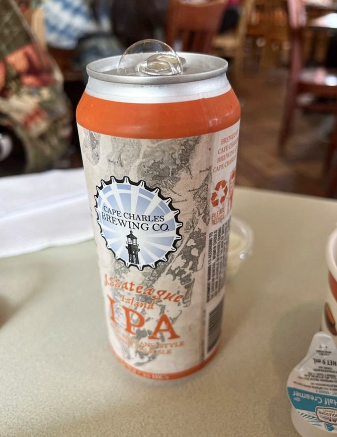 Nothing complements seafood quite like a local brew. This Cape Charles IPA brings hoppy notes that cut through rich flavors like a lighthouse beam through fog.