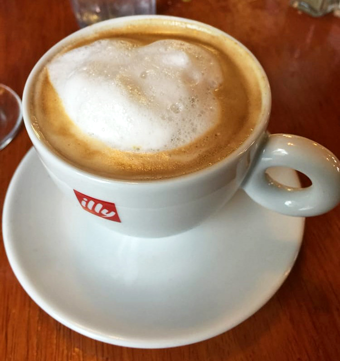 The perfect finale to an Italian feast: a cappuccino with foam so perfect it deserves its own Instagram account.