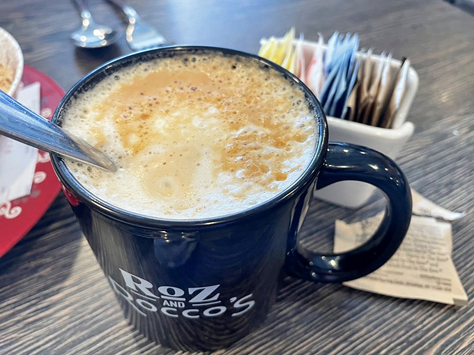 Their cappuccino arrives in a signature mug with the perfect foam-to-coffee ratio &ndash; the kind of morning companion that never overstays its welcome.