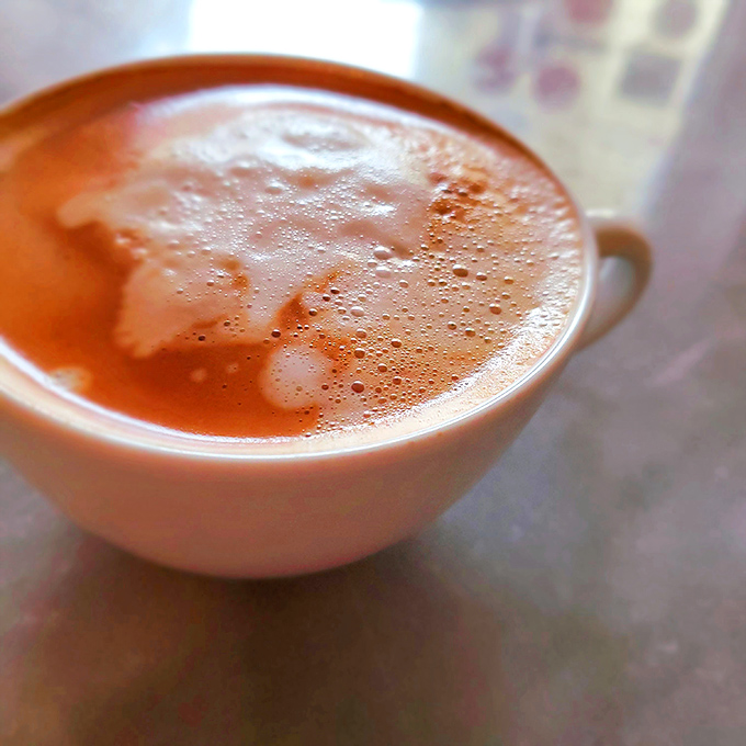Coffee served in that perfect shade of terracotta that somehow makes your cappuccino taste even better&mdash;it's science, I'm sure of it.
