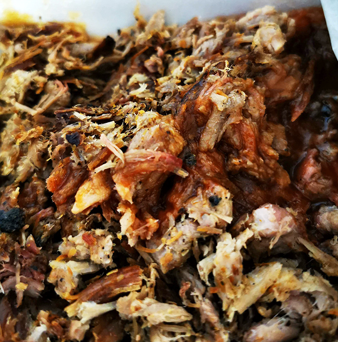 Chopped pork in its purest form&mdash;a beautiful mosaic of bark, tender meat, and smoke that makes you question all other food choices.