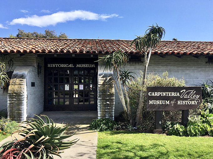 The Carpinteria Valley Museum preserves local history in a building that looks like it belongs on a vintage postcard. Architecture as time travel.