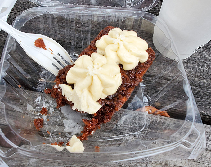 Carrot cake that makes you question why anyone would ever eat carrots any other way. Those cream cheese flowers aren't decoration&mdash;they're little dairy masterpieces.