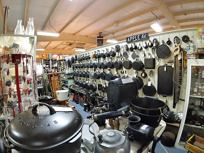 Cast iron that's seen more family dinners than a Norman Rockwell painting and still ready for more.