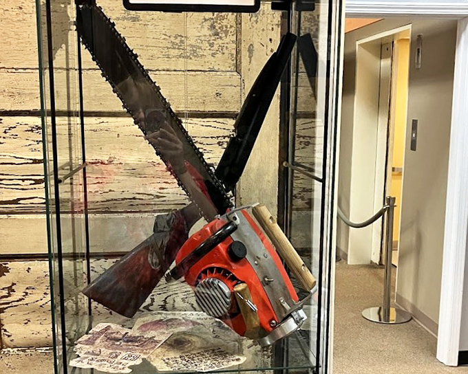 This chainsaw isn't for garden work unless your garden grows zombies. The ultimate home security system for the apocalypse-minded homeowner.