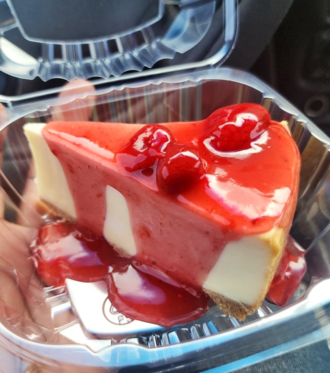 Cheesecake topped with cherry sauce that your grandmother would approve of&mdash;simple, honest, and completely irresistible.