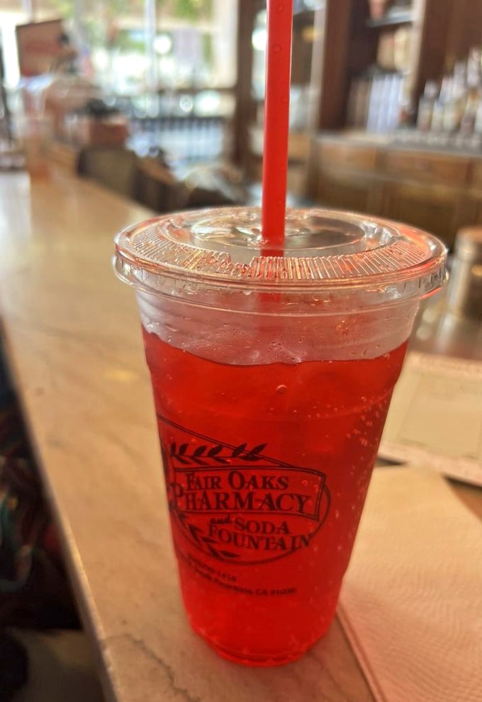 Cherry phosphate in its natural habitat &ndash; that red glow is pure liquid happiness waiting to happen.