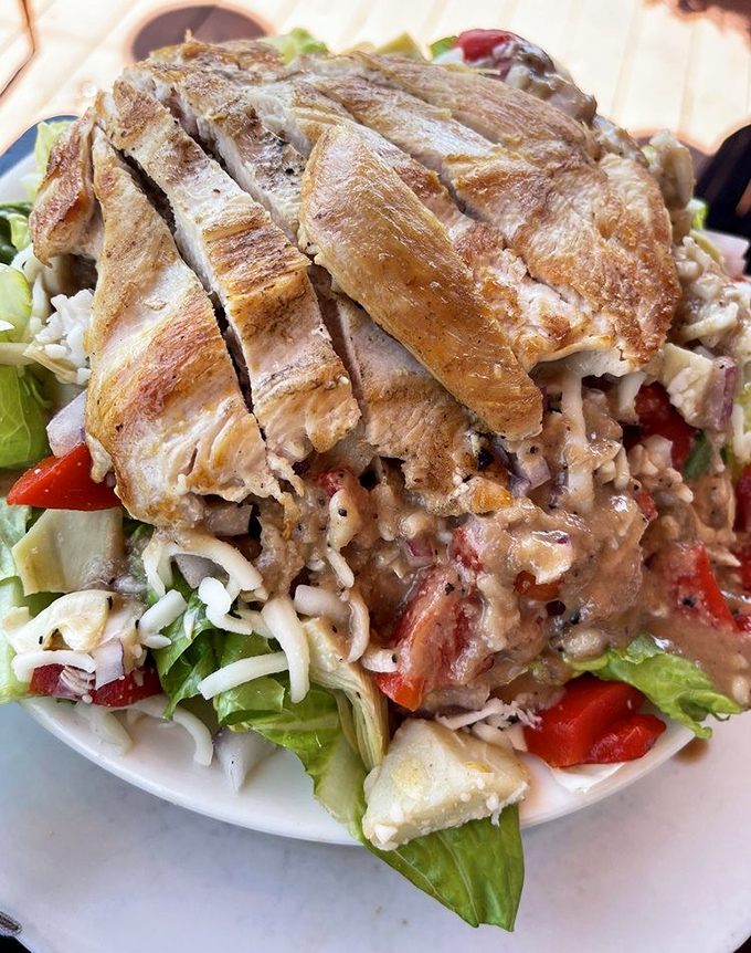 Even their lunch options refuse to be ordinary &ndash; this chicken salad has more layers than your favorite prestige TV drama.