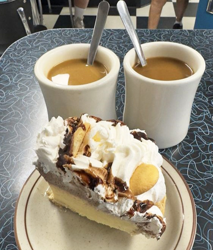 The kind of pie that makes you consider ordering dessert first&mdash;because life is uncertain, but the deliciousness of this chocolate banana cream masterpiece isn't.