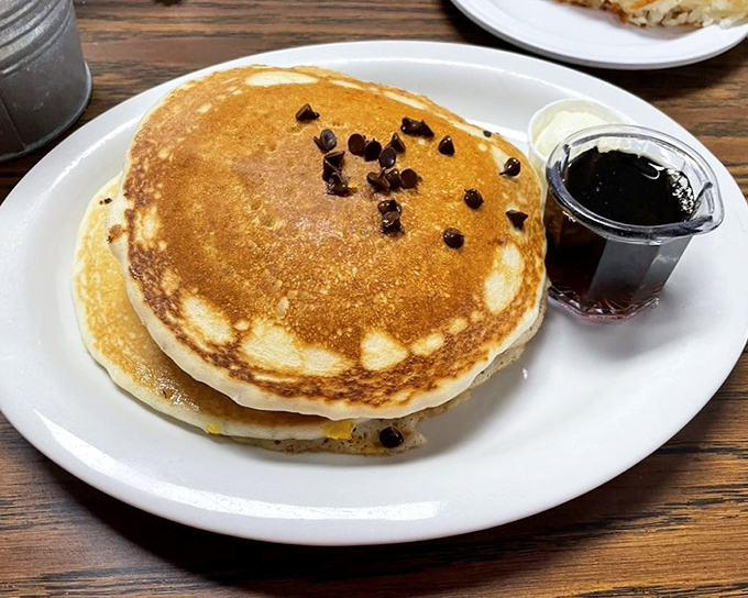 Pancakes that make you feel like a kid again&mdash;golden, fluffy, and studded with chocolate chips that melt into little pockets of joy with each bite.