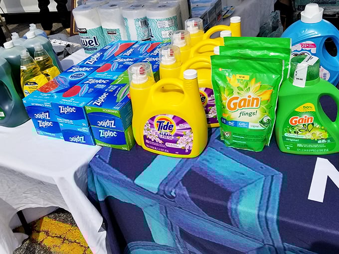Laundry day made affordable – where savvy shoppers know that scoring name-brand cleaning supplies means more money for the fun stuff elsewhere.