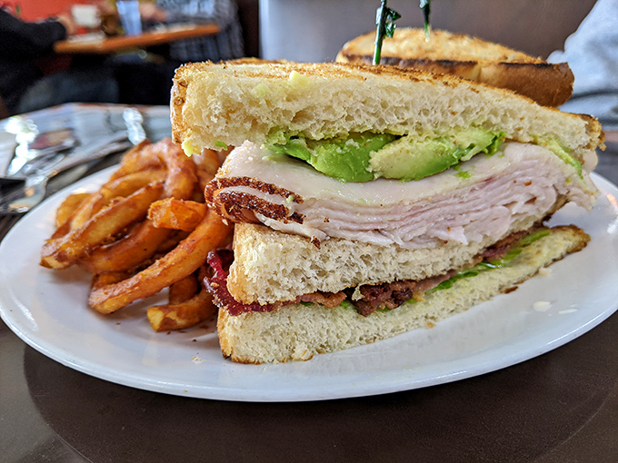 This club sandwich isn't just stacked&mdash;it's engineered for maximum flavor impact, with layers that tell a delicious story.