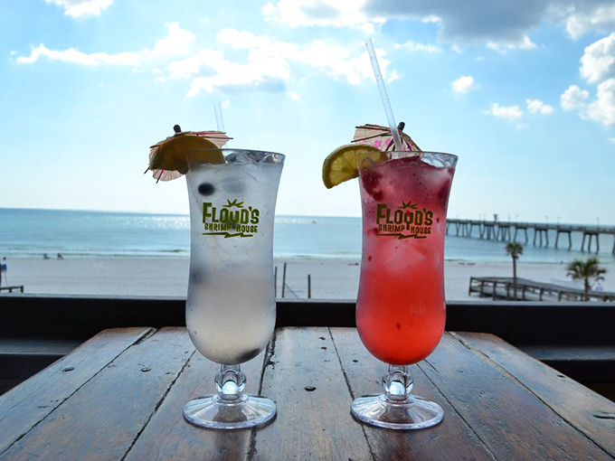 Tropical cocktails with a view that rivals the drinks themselves &ndash; the perfect companions for watching Gulf sunsets.