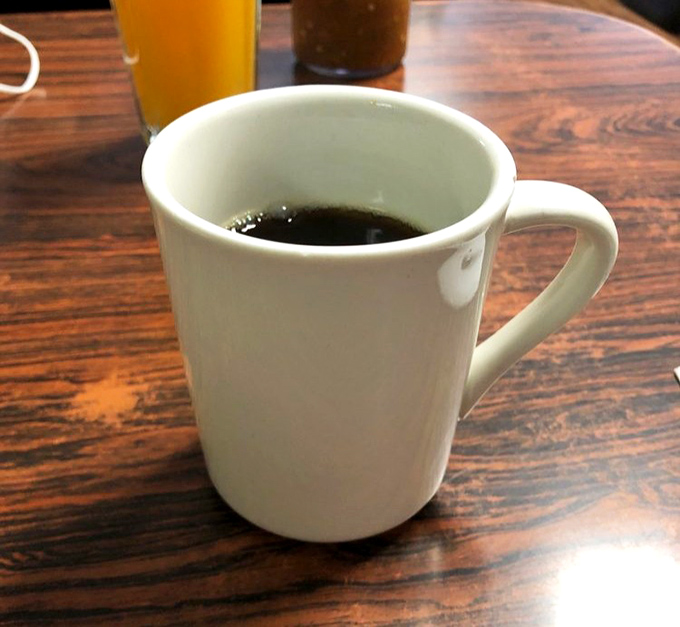 Coffee that doesn't need a fancy name, just a constant refill and grateful taste buds.