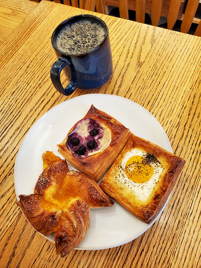 Morning coffee meets Danish perfection &ndash; this plate whispers "slow down and savor" in the nicest way.