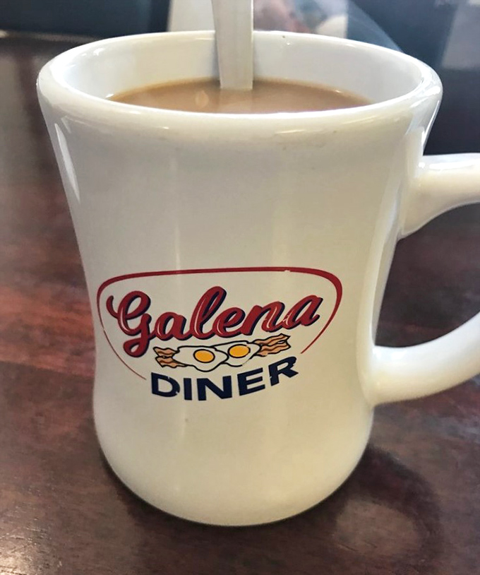 The diner's signature mug&mdash;complete with sunny-side-up eggs in the logo&mdash;delivers that life-affirming elixir we all need before attempting human interaction.