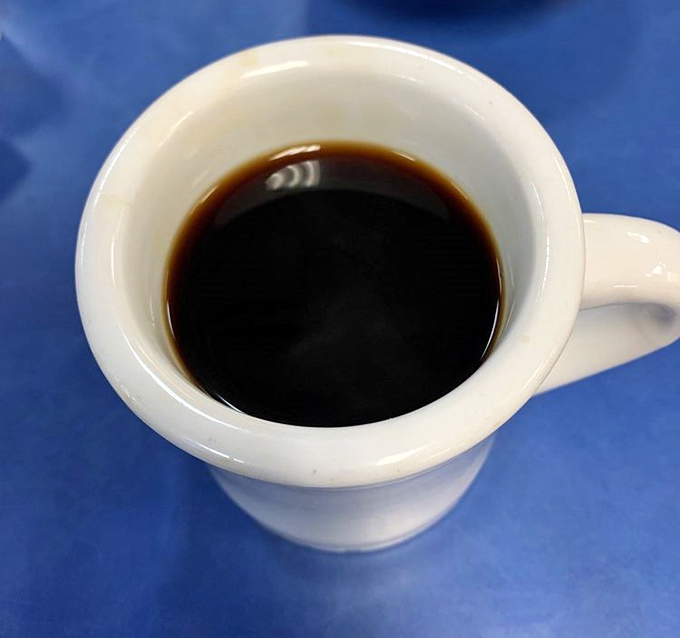 Simple, honest diner coffee&mdash;the kind that doesn't need a fancy Italian name to get the job done. The lifeblood of early risers and night owls alike.