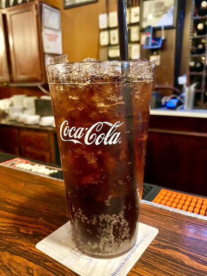 Even the classic Coca-Cola gets the royal treatment here, served in a glass that reminds you some traditions need no improvement.