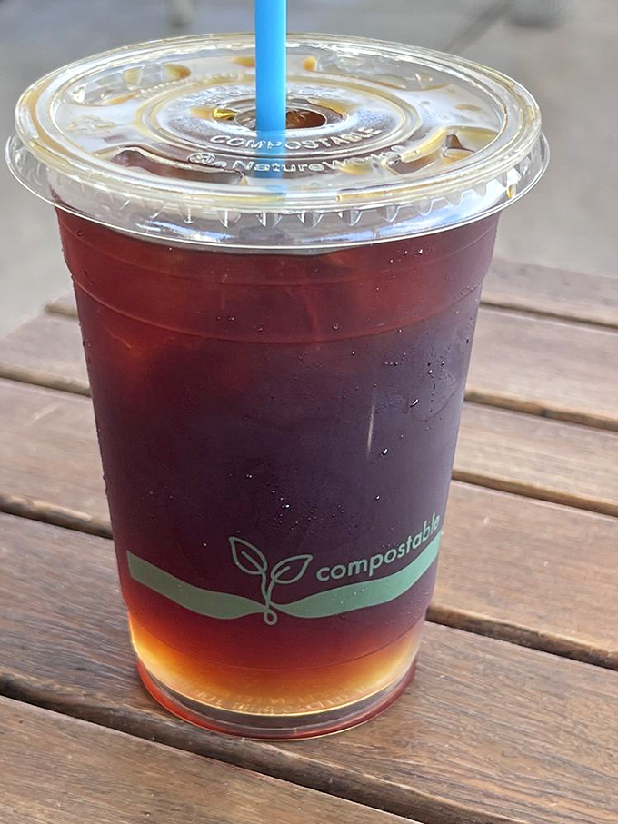 Layered cold brew that looks like a sunset in a cup&mdash;proving Tampa knows how to do coffee with both style and substance.