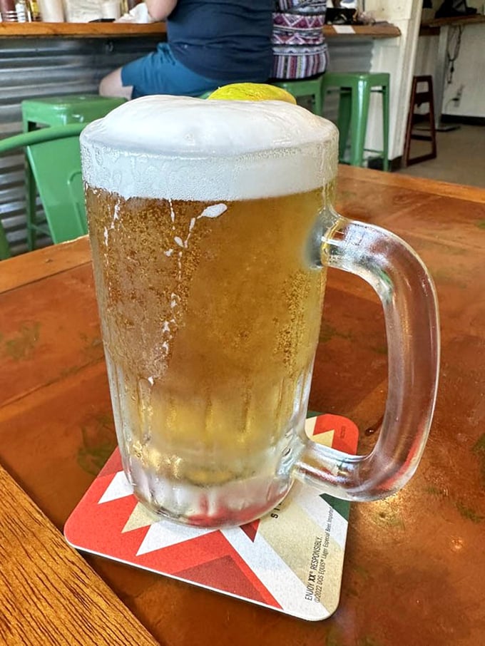 Nothing complements seafood like an ice-cold beer in a frosty mug. This isn't just a beverage&mdash;it's an essential part of the Florida dining experience.