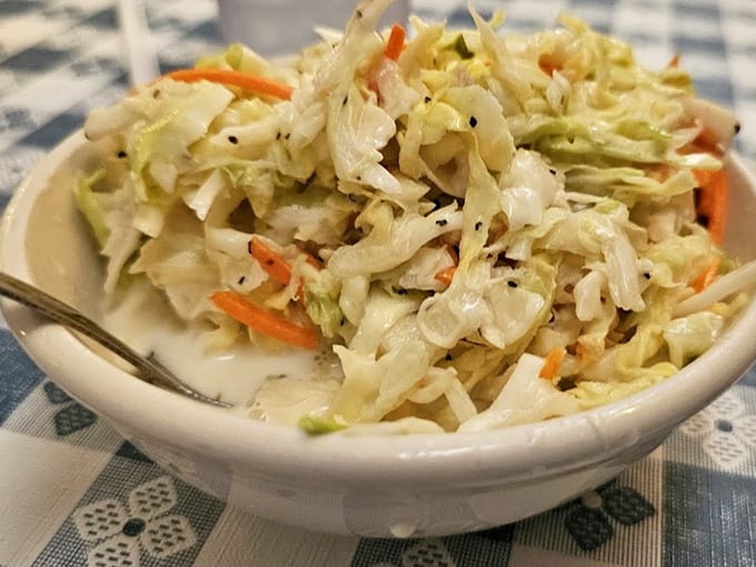 Coleslaw that actually deserves a place at the table &ndash; crisp, fresh, and the perfect counterpoint to all that glorious fried goodness.