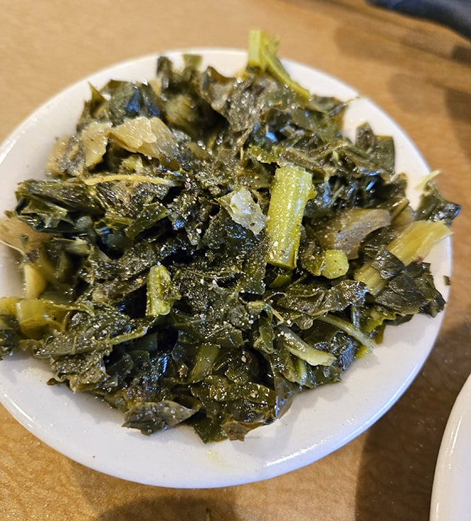These collard greens have clearly been simmering with purpose&mdash;tender, seasoned, and ready to make any meat dish feel right at home.