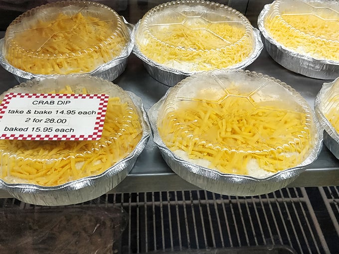 Crab dip so good you'll contemplate drinking it when nobody's looking. That melted cheese topping is nature's way of saying "You're welcome."