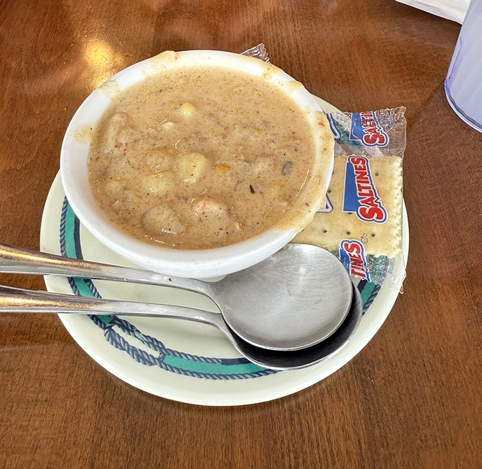 This chowder isn't just a soup&mdash;it's a warm, creamy hug in a bowl, packed with treasures from the sea.