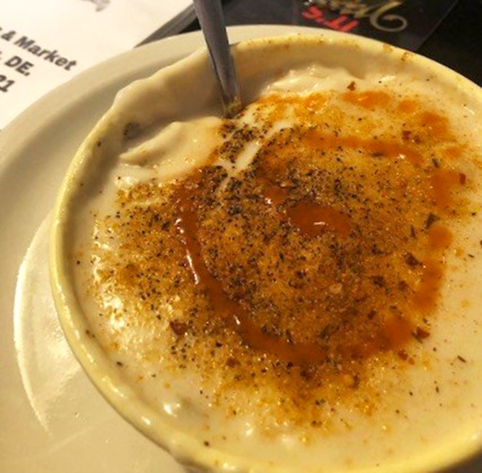 Cream of crab soup so rich and velvety, it's basically a seafood hug in a bowl, with Old Bay spice playing the perfect supporting role.