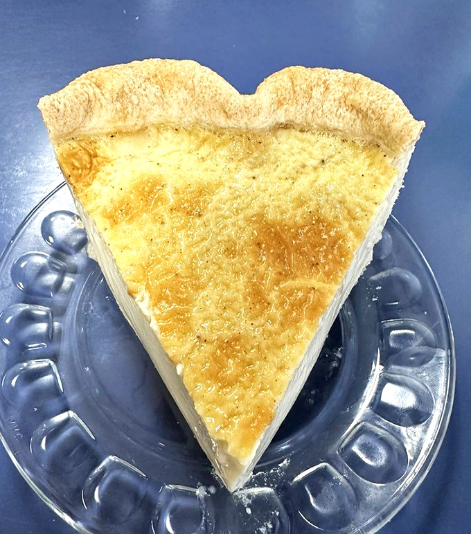 Custard pie with a bronzed top that crackles under your fork&mdash;the kind of dessert that launches a thousand "my grandma used to make" stories.