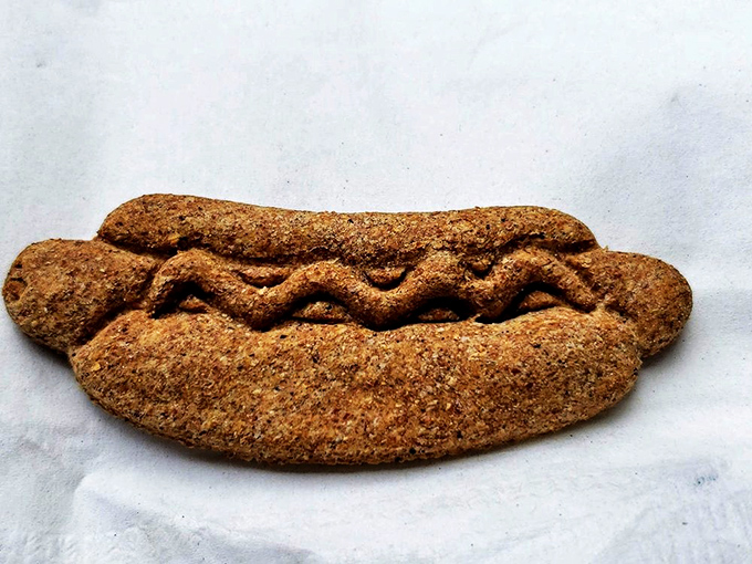 Not your average cookie! This dog-shaped treat is the quirky dessert finale that proves The Squeeze-In's playful spirit extends beyond the main course.