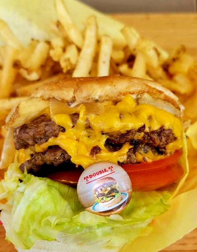 Not just a cheeseburger, but a declaration of beef independence—juicy, melty, and ready for its close-up on your Instagram feed.