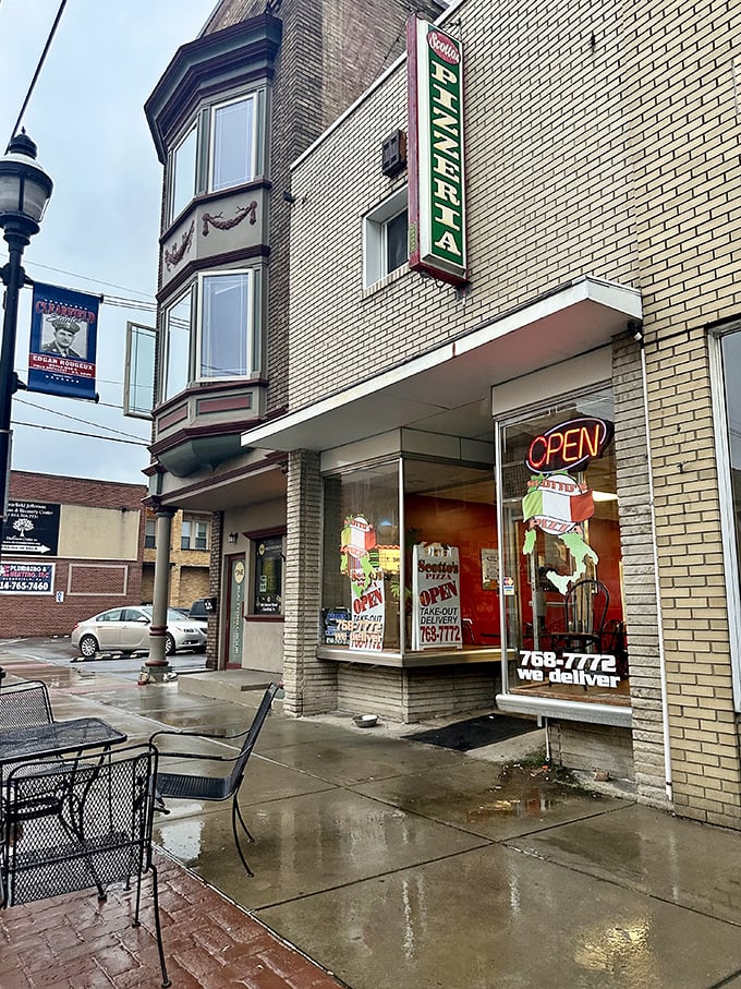 Local pizzerias like this one serve up slices of community alongside affordable Italian classics, proving good food doesn't require premium pricing.