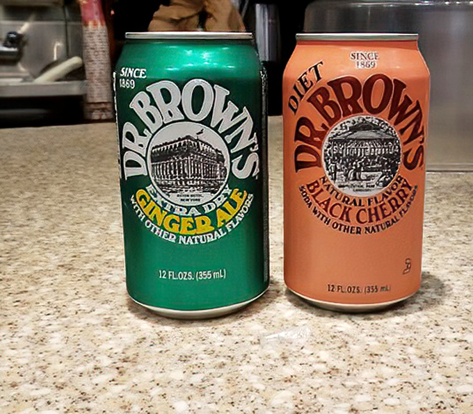 Dr. Brown's sodas—the official beverage diplomats of any authentic deli experience. Cel-Ray, we've missed you all these years!