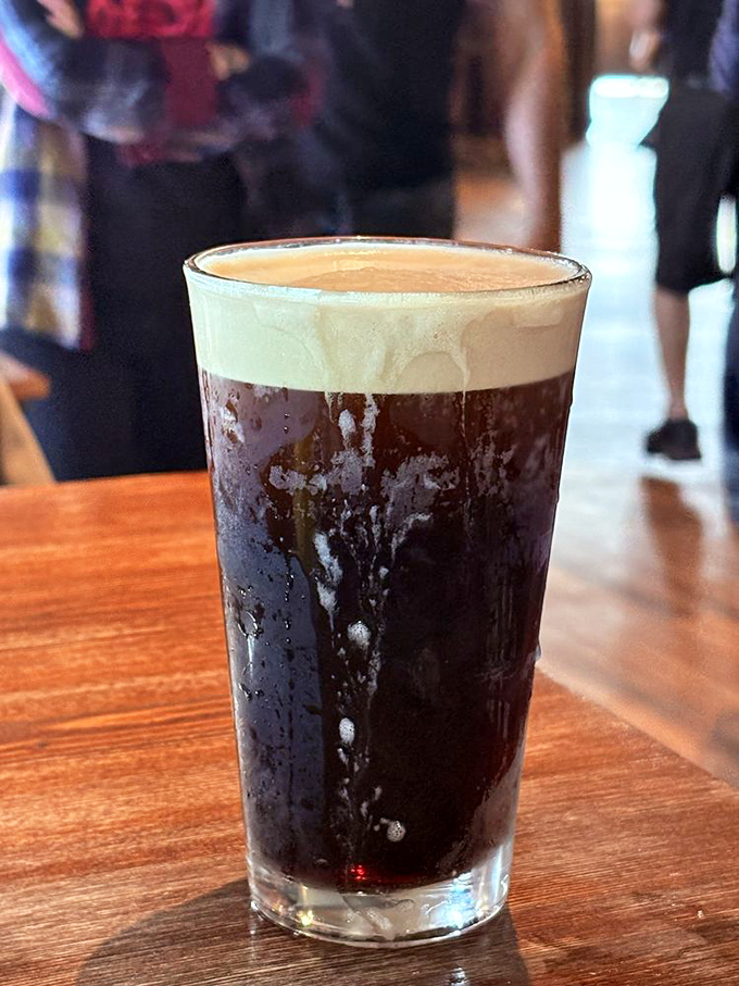 A perfectly poured stout – because sometimes the ideal companion to ocean fare is a glass of liquid velvet.