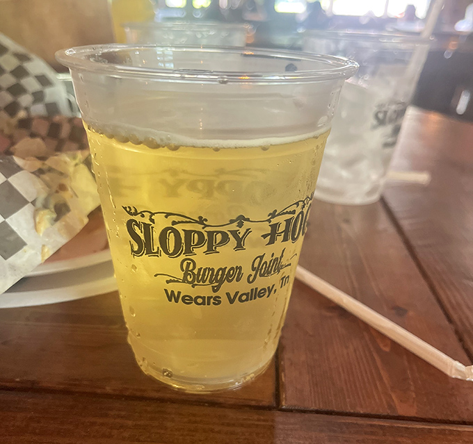 Even the drinks come with a side of personality—served in cups that'll have you contemplating whether it's a souvenir worth sneaking into your purse.
