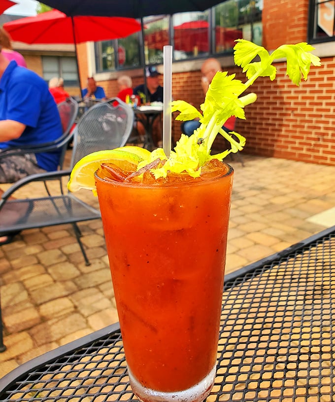 The Bloody Mary that thinks it's a salad &ndash; spicy, substantial, and somehow both hangover cure and vegetable serving in one convenient glass.