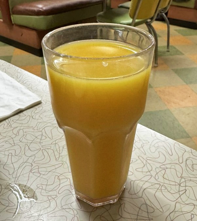 That orange juice isn't just fresh&mdash;it's the liquid sunshine Georgia is famous for, served in a glass tall enough to mean business.