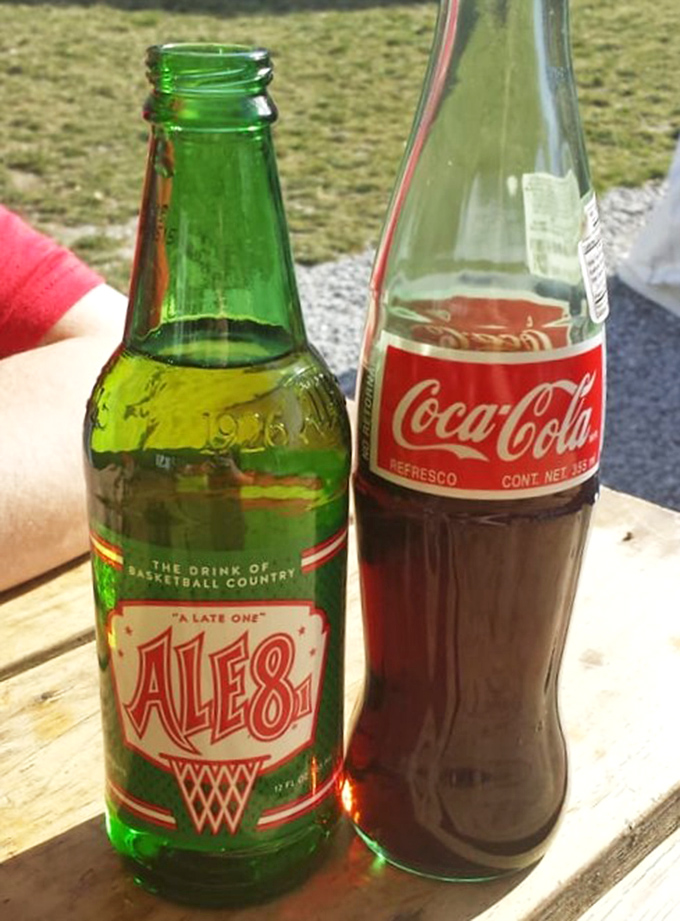 Cold beverages standing ready to cool down your taste buds between bites of smoky heaven.