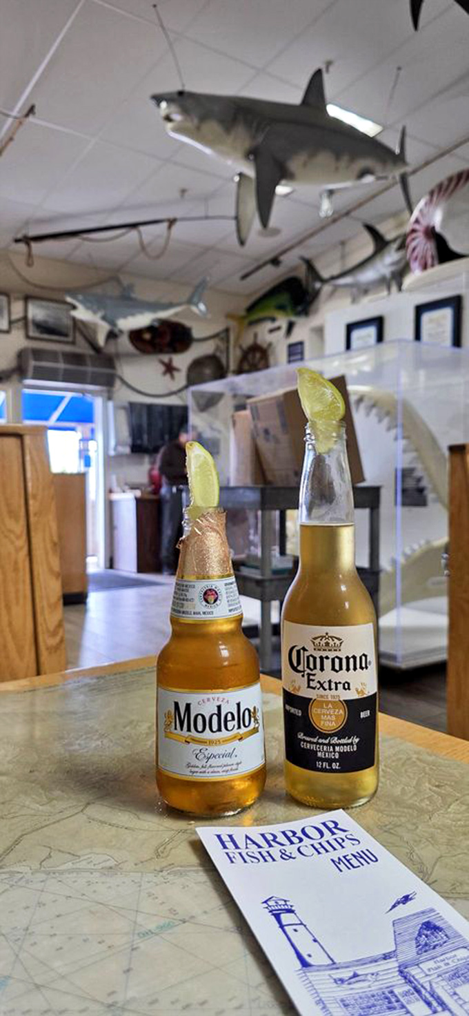 Corona and Modelo with lime&mdash;because sometimes the perfect beverage pairing isn't complicated, it's just cold, crisp, and ready.