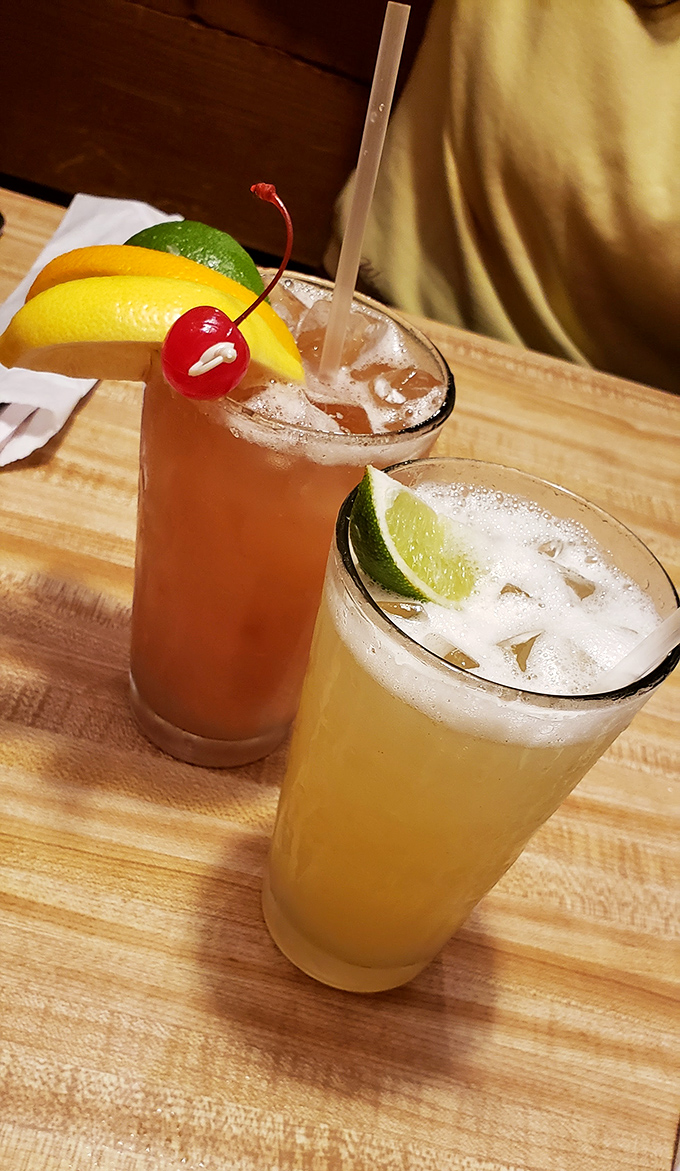 Tropical cocktails provide the perfect liquid courage for tackling that second rack of ribs you're definitely ordering.