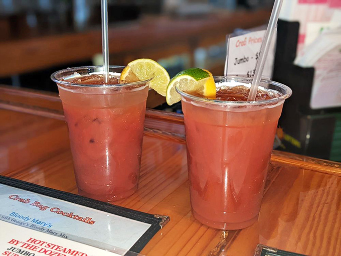 Those Bloody Marys aren't just drinks&mdash;they're appetizers with alcohol. The perfect opening act before the main seafood event begins.