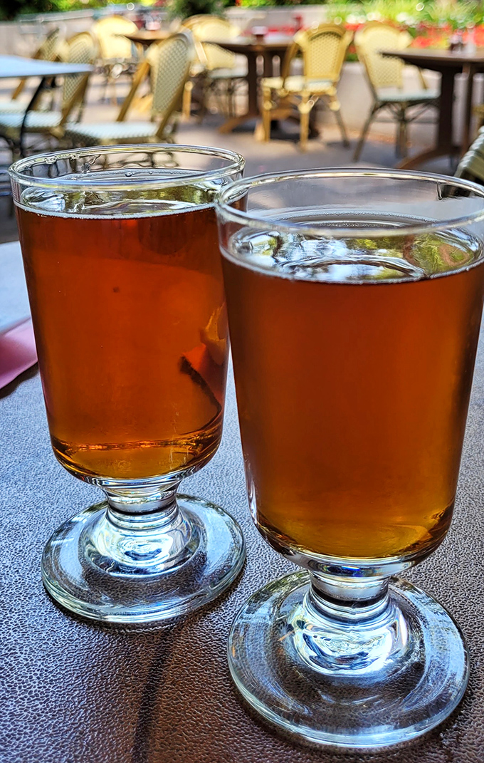 Two glasses of iced tea on a summer day—simple pleasures that remind you sometimes the best cocktail is the one that doesn't need alcohol.