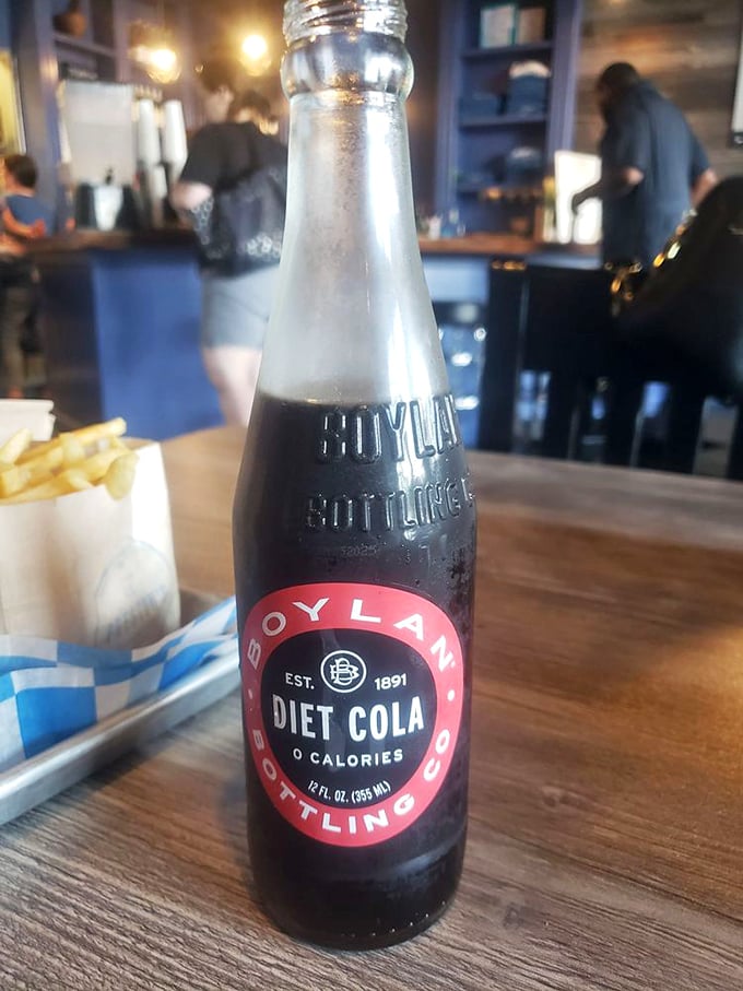 Even the beverages get the royal treatment. That Boylan Diet Cola isn't just a drink&mdash;it's the perfect companion for your burger adventure.