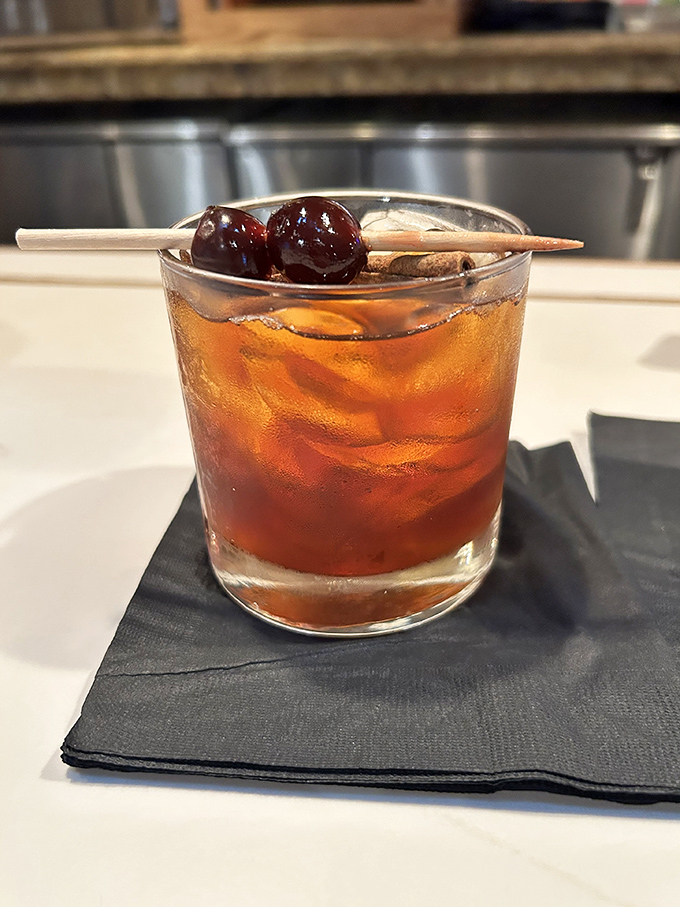 This isn't just a cocktail; it's a proper Old Fashioned that says, "Let's pretend we're Hemingway for the afternoon."