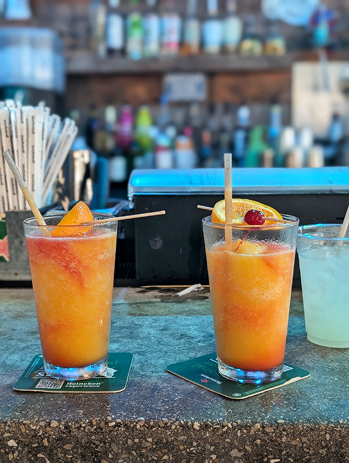 Colorful drinks in the Florida sunshine&mdash;because nothing says "I'm on island time" like a cocktail that matches the Gulf Coast sunset.