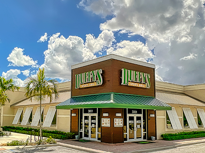 Duffy's Sports Grill—where the TVs are plentiful and the buffalo wings might just make you forget your team's losing streak. A local institution for good reason.