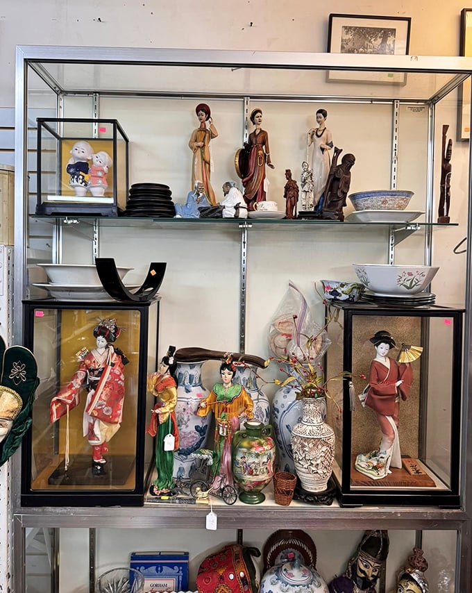 East meets West in this collection of figurines. Each delicate piece traveled through time and across oceans to land in this Maryland showcase.