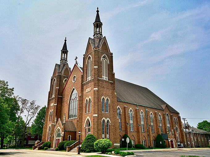 First Lutheran Church's twin spires have been pointing Rockfordians heavenward for generations, its brick facade a masterclass in architectural staying power.